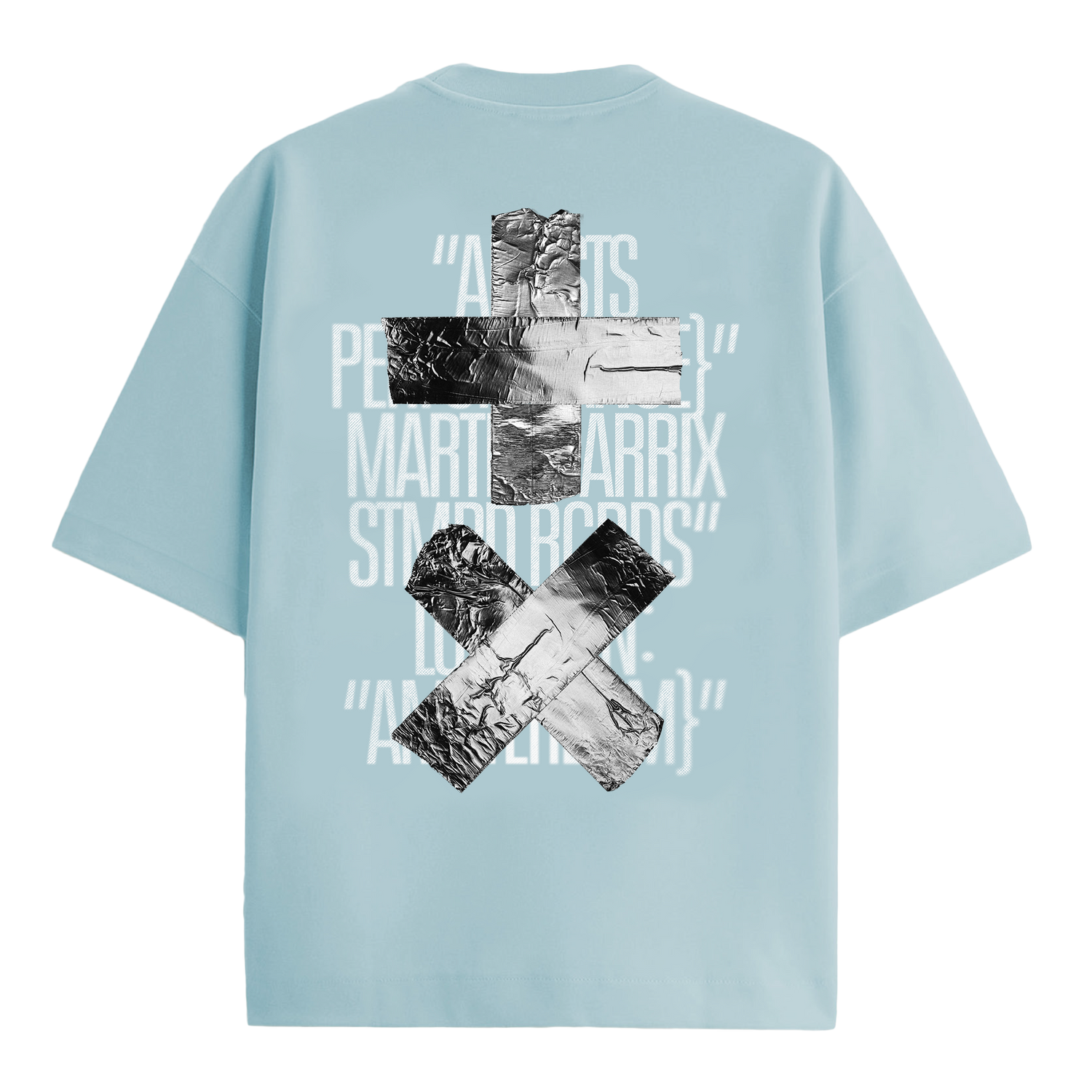+x Blue Silver T-Shirt - Official Martin Garrix Merchandise